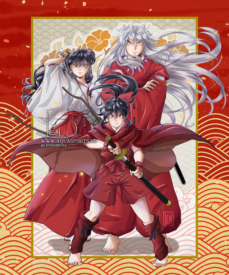 Family: Inuyasha, Kagome and Moroha – AquaSpirits
